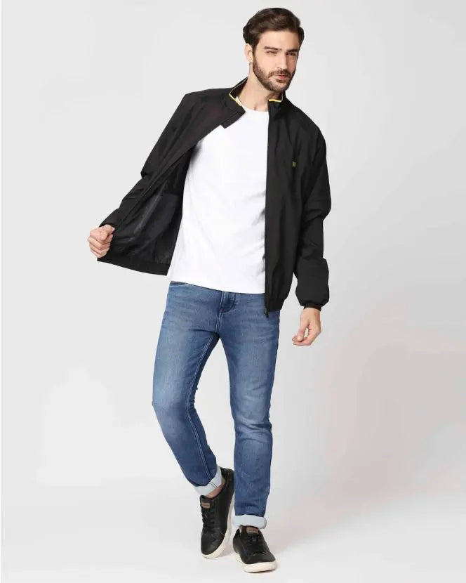 Black Outdoor Wind Cheater Jacket