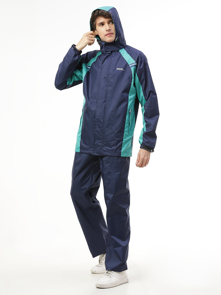 ZEEL GO HIKE BLUE & GREEN RAINSUIT - JS508