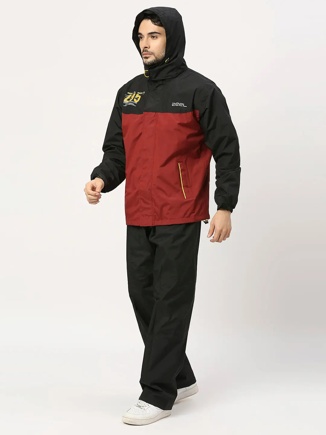 Zeel Classic Red and Black Rainwear - ZT5