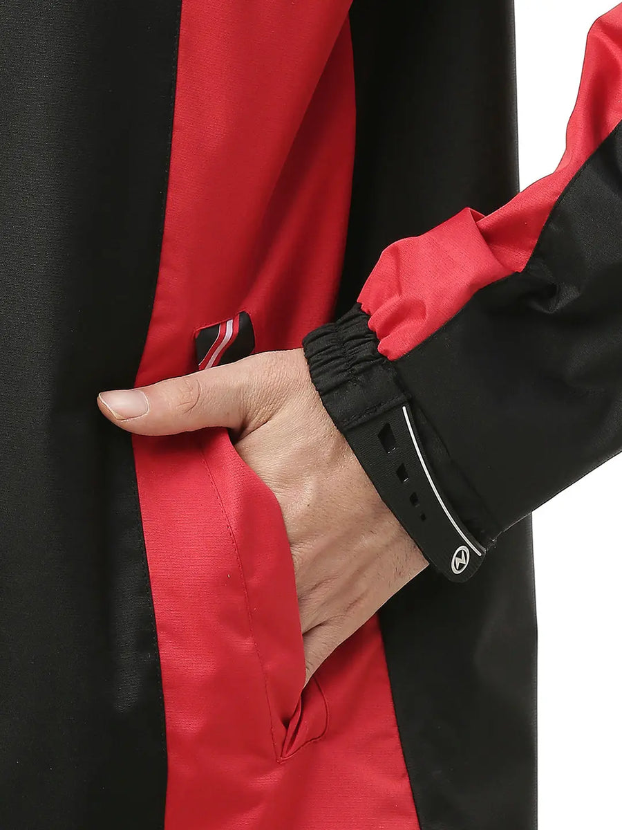 Zeel Go Hike Black & Red Rainsuit - JS508